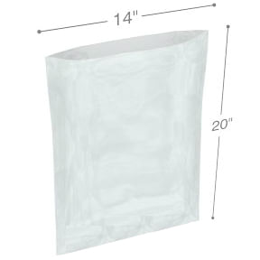 Bags Flat Poly 2 Mil 14x20" 1000/cs - Whitebird