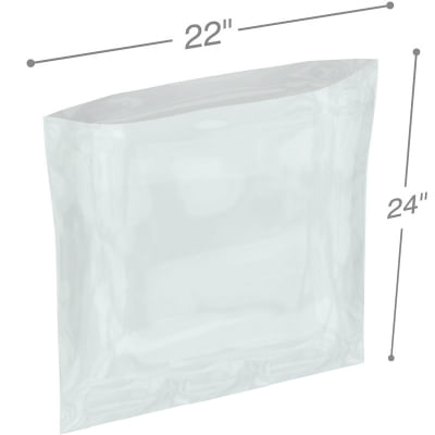 Bags Flat Poly 2 Mil 22x24" 500/cs - Whitebird