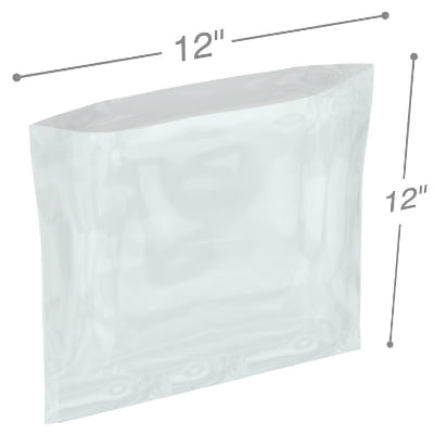 Bags Flat Poly 4 Mil 12x12" 1000/cs - Whitebird