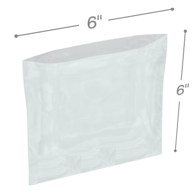 Bags Flat Poly 6 Mil 6x6" 2250/cs - Whitebird