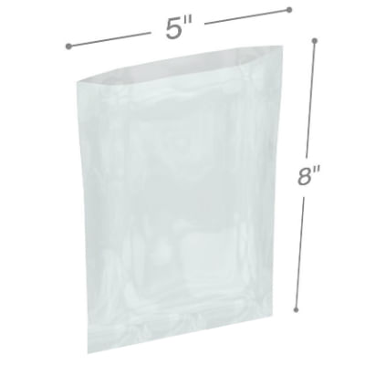 Bags Flat Poly 6 Mil 5x8" 1000/cs - Whitebird