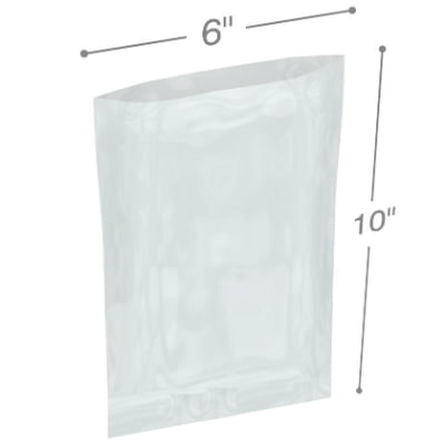 Bags Flat Poly 6 Mil 6x10" 1000/cs - Whitebird