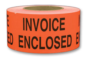 Labels Invoice Enclosed 3x5" 500/rl Orange - Whitebird
