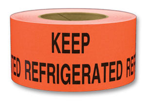 Labels Keep Refrigerated 3x5" 500/rl Orange - Whitebird