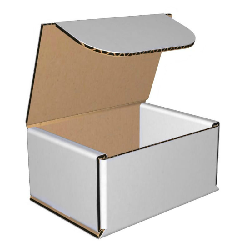 Mailers Corrugated 4x3x2 32B White 50/bndl - Whitebird