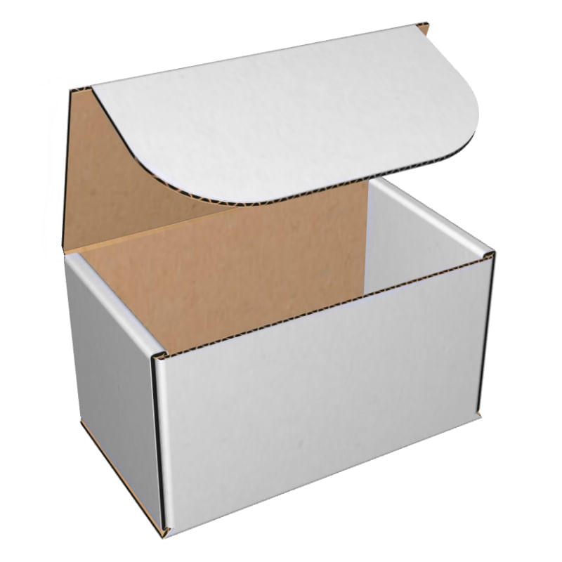Mailers Corrugated 7x4x4 32B White 50/bndl - Whitebird