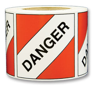 Labels Danger 4x4" 500/rl Hazard Class 9 - Whitebird