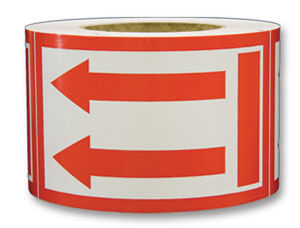 Labels (Arrows) 4x6" 500/rl Red/White - Whitebird