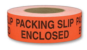 Labels Packing Slip Enclosed 2x5" 500/rl Orange - Whitebird