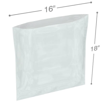 Bags Flat Poly 4 Mil 16x18" 500/cs - Whitebird