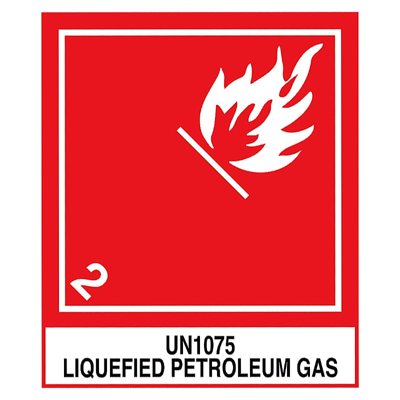 Labels Petroleum Gas 4x5" 500/rl UN#1075 - Whitebird