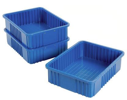 Container Dividable Blue 22-1/2x17-1/2x6" 3/cs - Whitebird