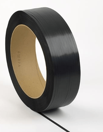 Strapping Poly 1/2"x7200' Black 8x8 600lb Machine Grade - Whitebird