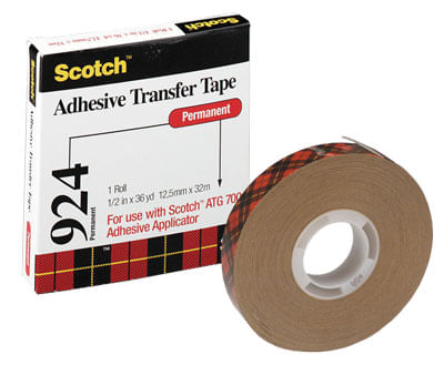 Tape 924 Scotch 3M ATG Adhesive Transfer 1/2" x 36yd 72rls/cs - Whitebird