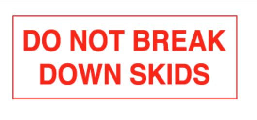Labels Do Not Break Down Skid 2x5" 500/rl White - Whitebird