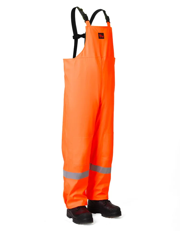 Hi-Vis Rain Overalls, Fire Resistant Orange Large - Whitebird