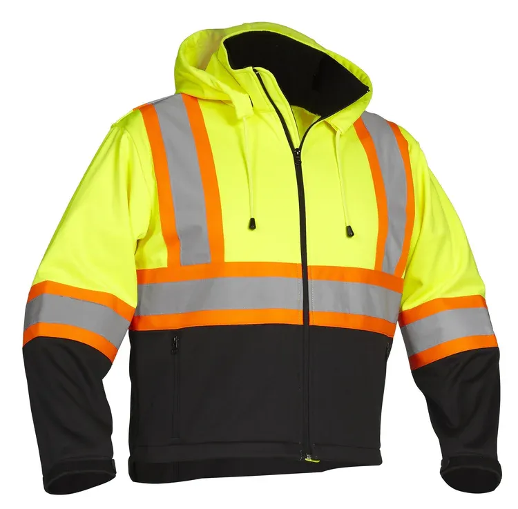 Lime Hi Vis Softshell Jacket – Large, CSA Class 2 - Whitebird