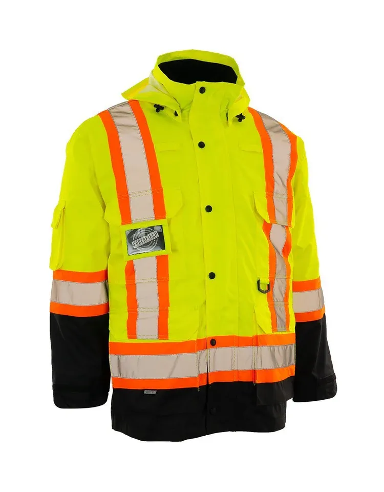 Hi-Vis Safety Parka, 4-in-1 L2/C2 Lime Small - Whitebird
