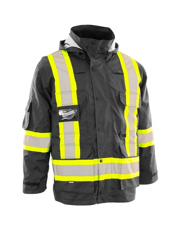 Hi-Vis Safety Parka, 4-in-1 L2/C2 Black Small - Whitebird