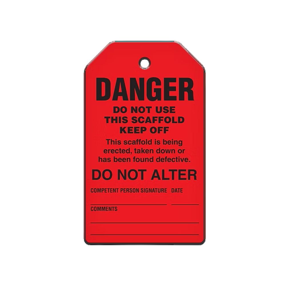 Scaffold Tag DANGER Do Not To Use Scaffold 3.375x5.75-3/8" - 25/pkg ...