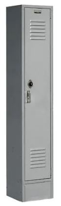 Locker 12x12x78" 1-Tier, 1 Wide Grey, Assembled - Whitebird