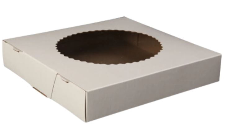 Pie Box 8x8x1-1/2" White with Cello Window 250/cs - Whitebird